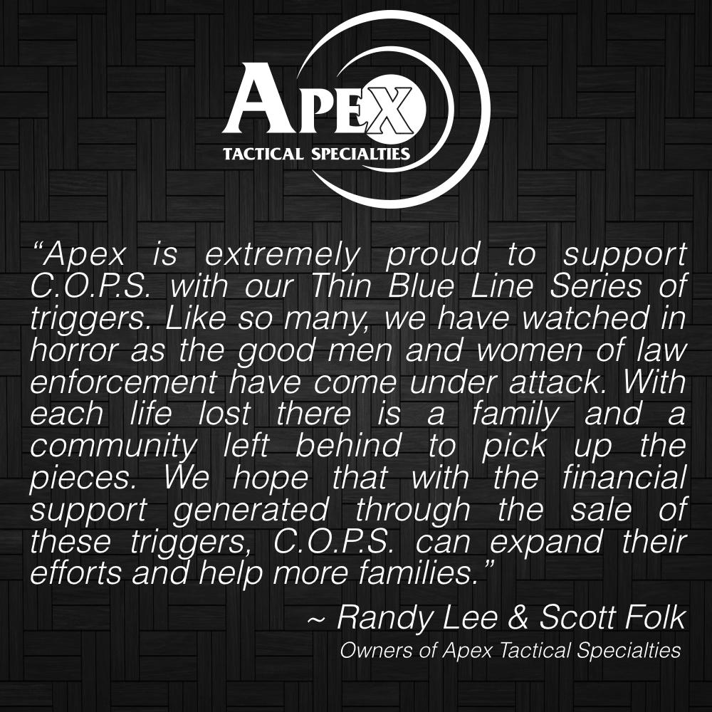 Apex Announces Thin Blue Line Series In Support of C.O.P.S. | Apex ...